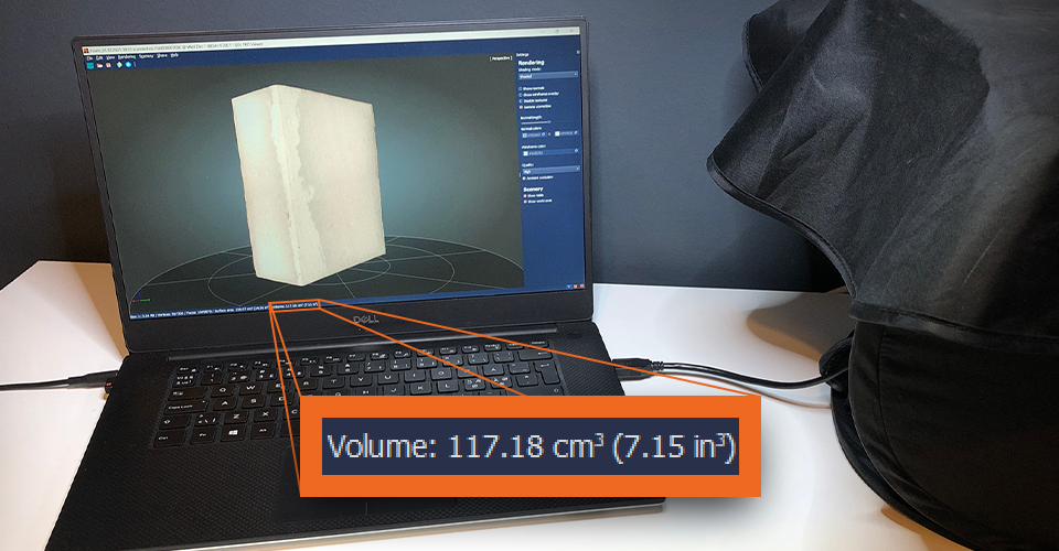 Workflow case: Volume inspection using SOL PRO 3D scanner
